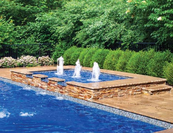 The Topaz - Rectangle Tanning Ledge - Leisure Pools USA