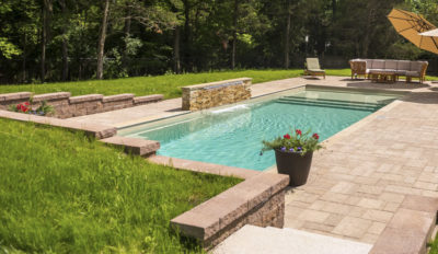 The Pinnacle - full width splash pad pool - Leisure Pools USA