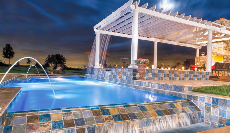 The Elegance - stylish steps rectangle pool - Leisure Pools USA