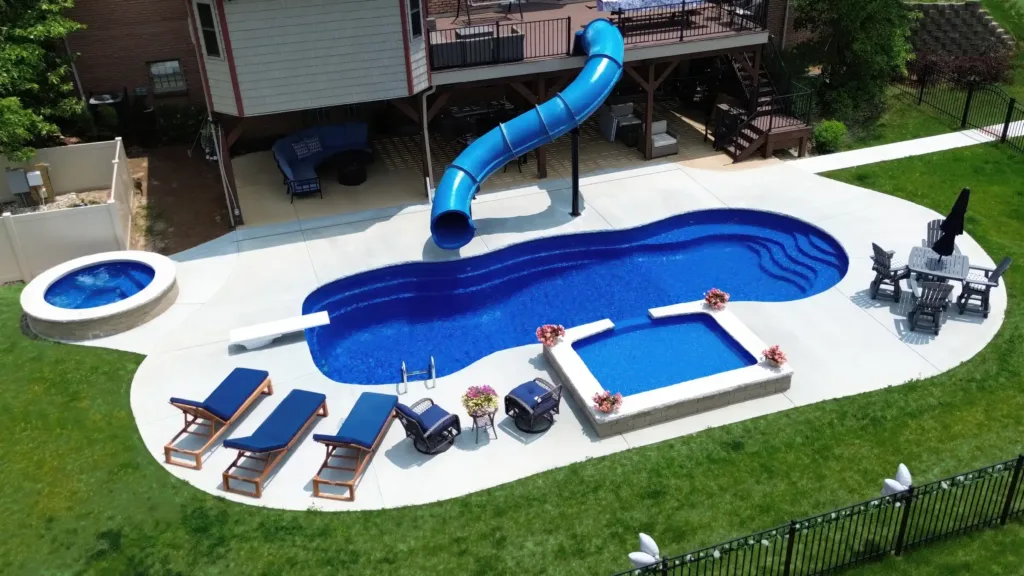 The Morocan™ 40 in Sapphire Blue installed by Leisure Pools Northern ...